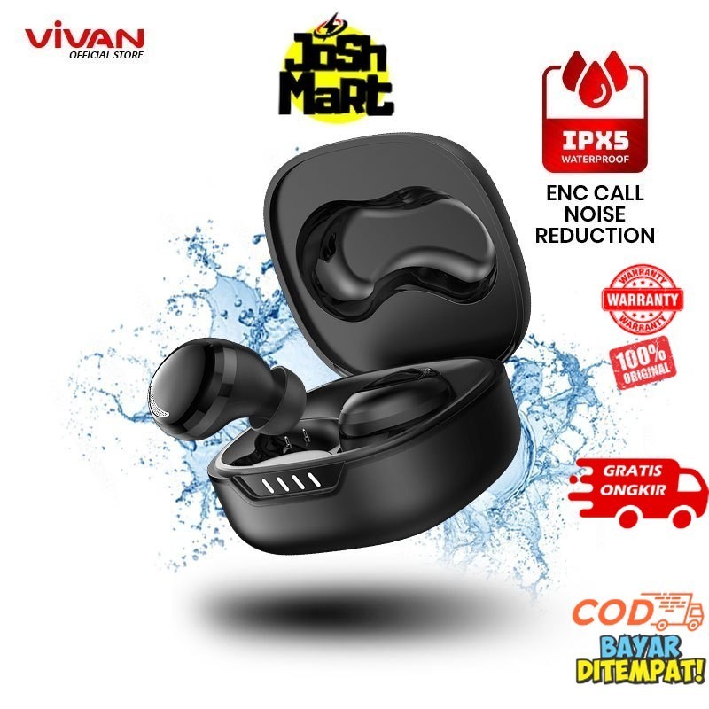 Jual VIVAN TWS LIFE 100 Upgraded Bluetooth 5.3 ENC Earbuds Earphone ...