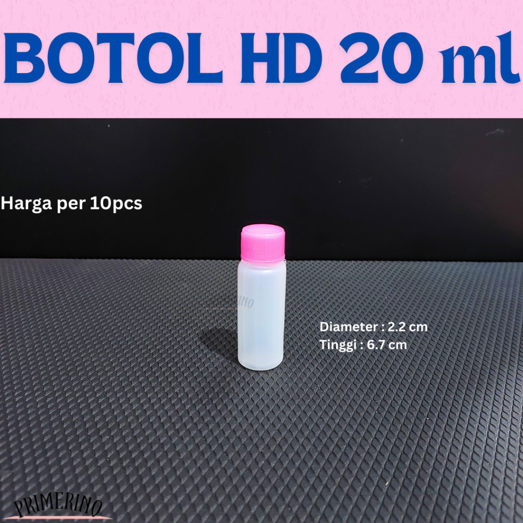 Jual (10 PCS) Botol HD 20 ml / Botol Derat Plastik Alkohol Essens Resin ...