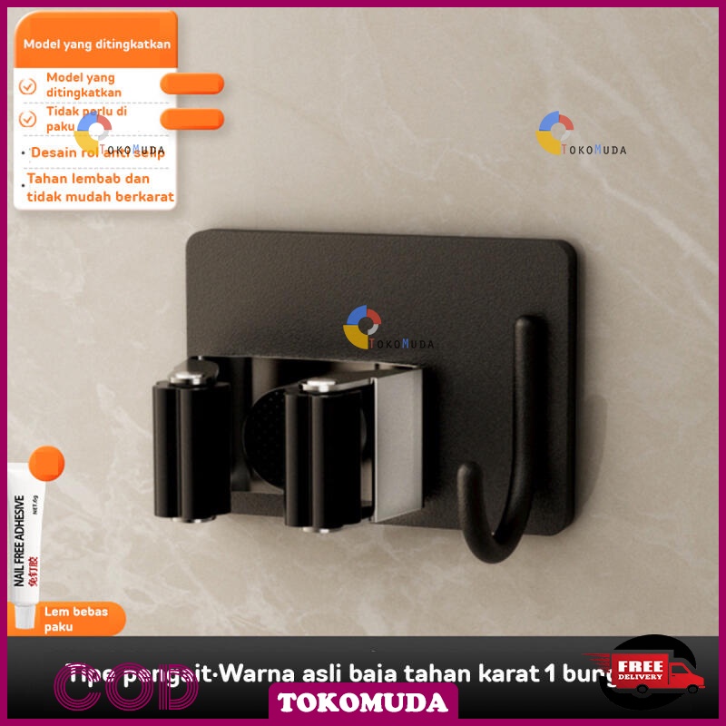 Jual TOKOMUDA - Tempat Gantungan Sapu/ Pel/ Dinding/ Besi Tahan Karat ...