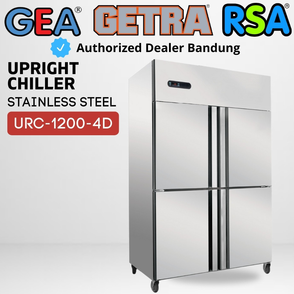 Jual GEA URC-1200-4DX Upright Chiller Stainless Kulkas 4 Pintu URC 1200 4DX Garansi Resmi ...