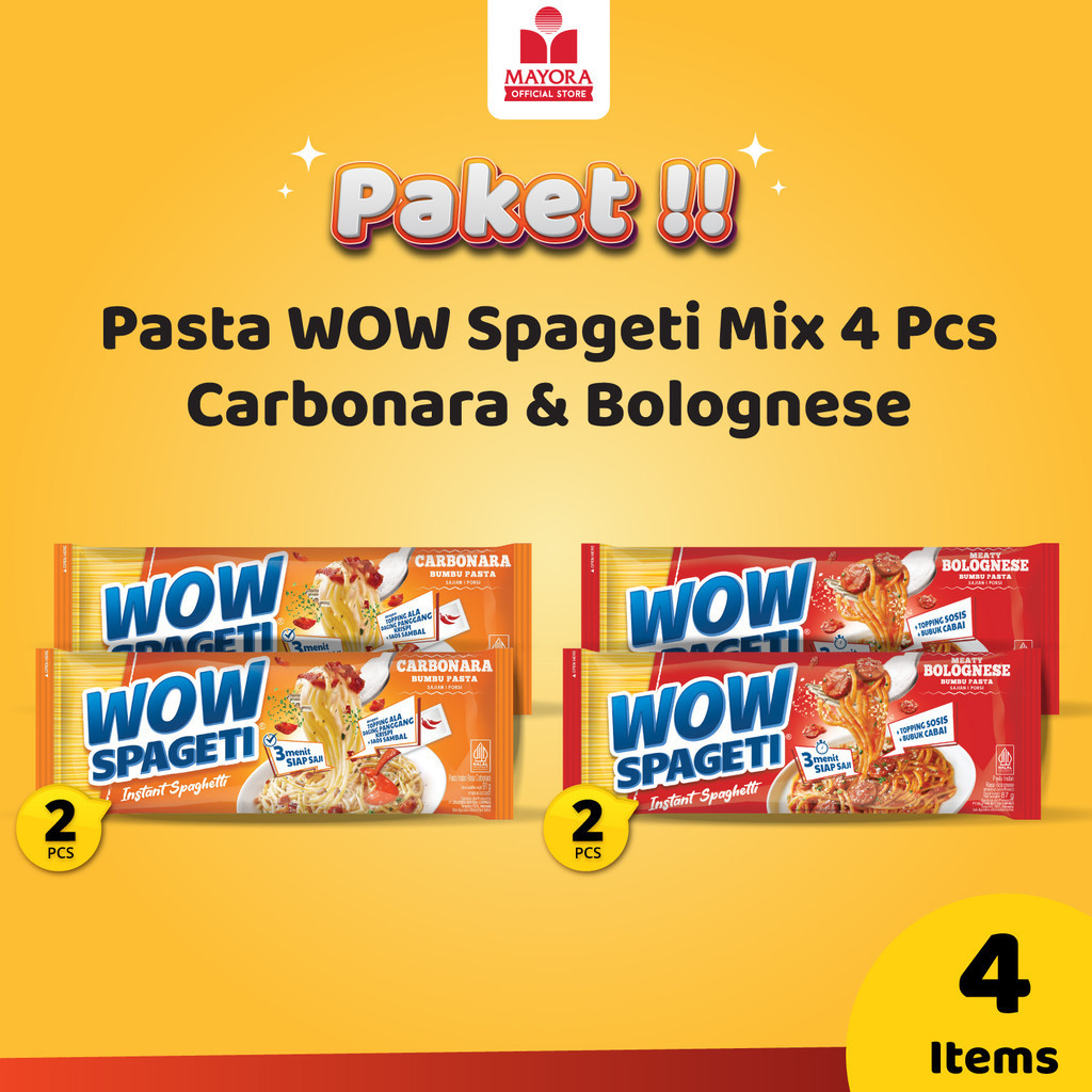 Jual Pasta WOW Spageti Mix 4 Pcs | Shopee Indonesia