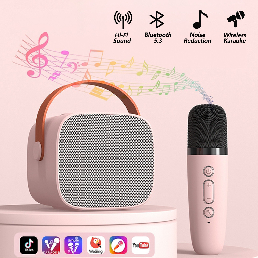 Jual Karaoke Bluetooth Speaker Portable 1 Mic Set MP3 Player ...