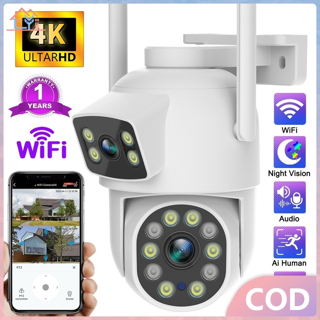 Jual 【COD】4MP Full HD CCTV Wifi Outdoor Waterproof Camera IP66 ...