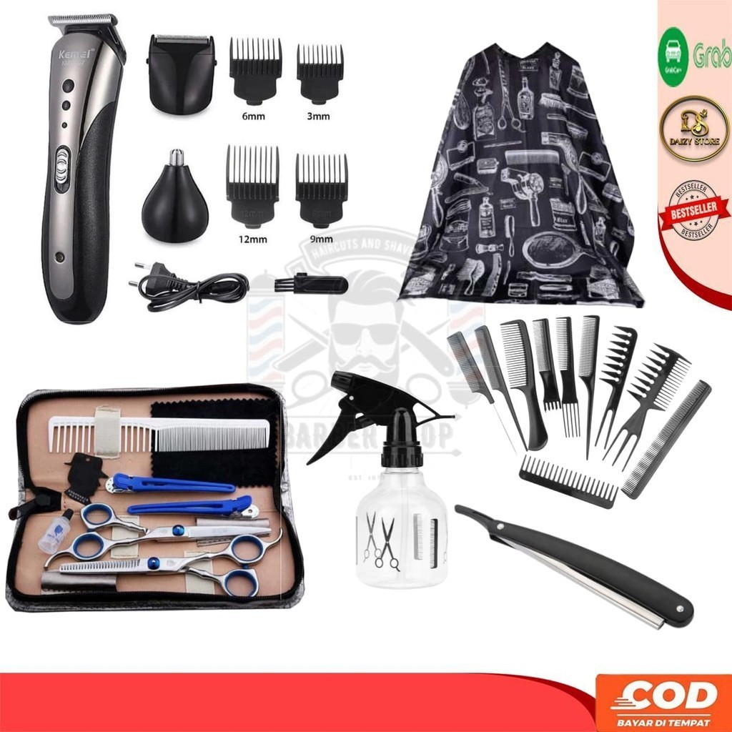 Jual [COD] Paket Alat Cukur Rambut Elektrik Kemei 1407 Profesional ...