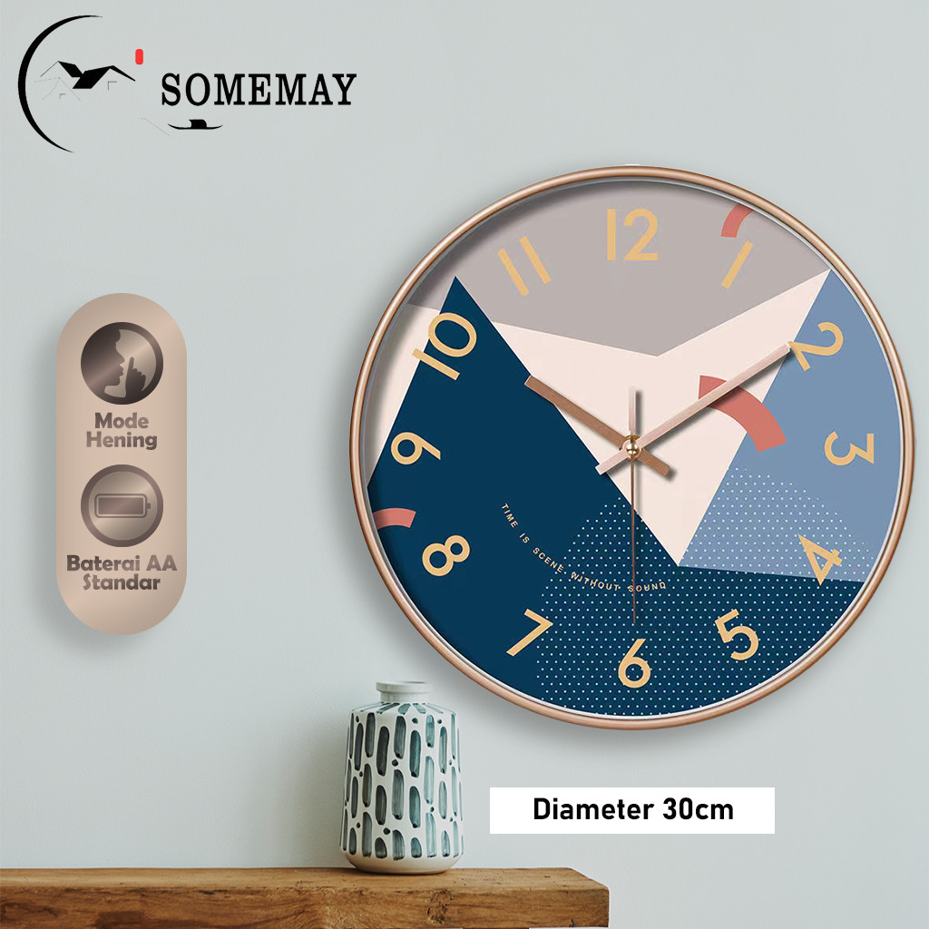 Jual SOMEMAY Jam dinding aesthetic M57/ Jam dinding 30CM/ Jam dinding ...