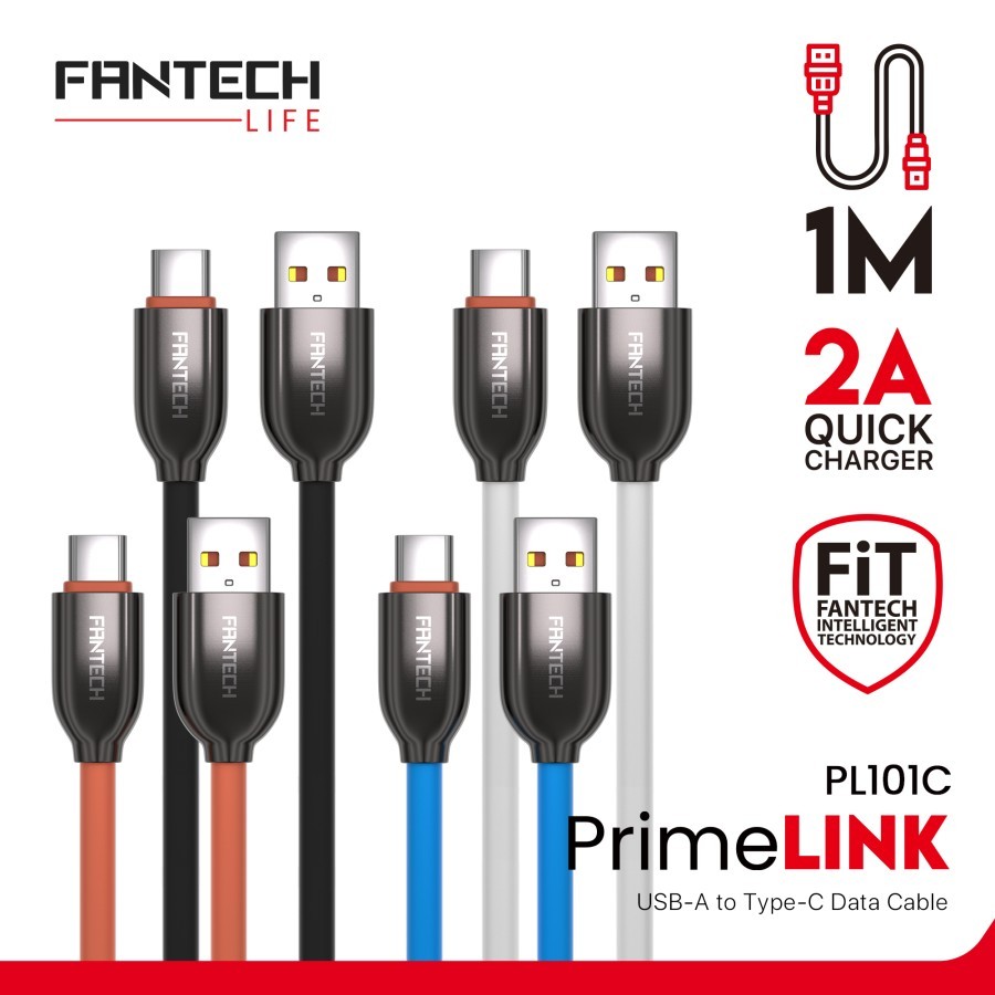 Jual Fantech Prime Link PL101C USB A to Type C 2A 1M Cable Data Fast ...