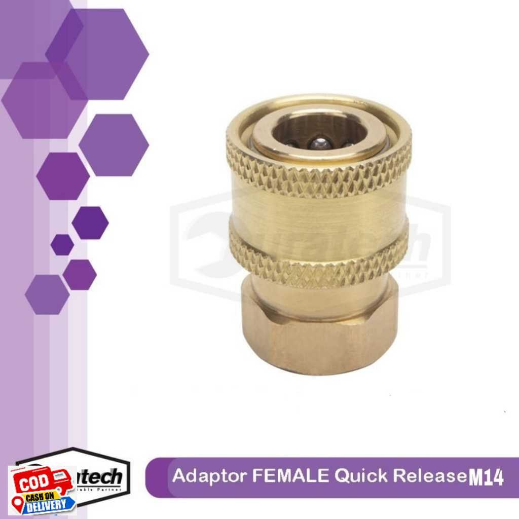 Jual Quick release female adaptor 1/4" gun jet cleaner adapter nozzle ...