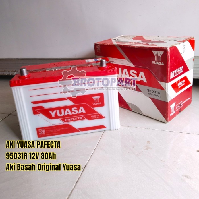 Jual Aki Mobil Yuasa Pafecta 95D31R PF 12V 80Ah Accu basah original Yuasa | Shopee Indonesia