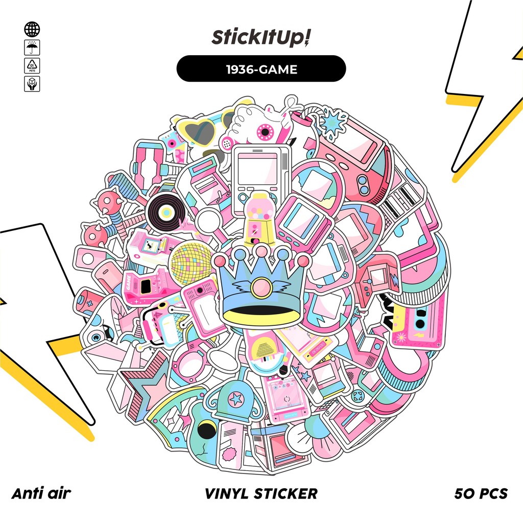 Jual COD 50 Pcs Stiker Pack PASTEL GAMING STICKER MIX 01 Lucu Aesthetic ...