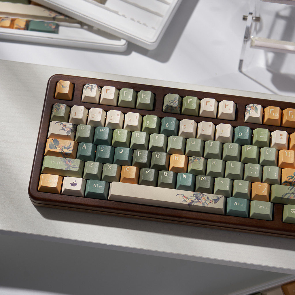 Jual Yongqiu Oolong 152 Tombol PBT Dye-Sub Keycaps Profil Cherry Cocok ...