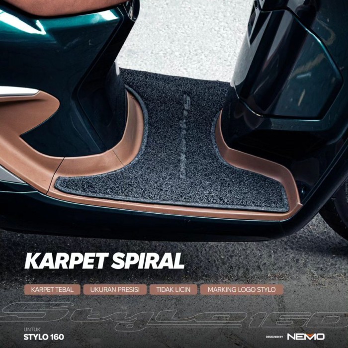 Jual Karpet Pijakan kaki Honda Stylo 160 Model Spiral Original Nemo Karpet Stylo Ori Nemo ...