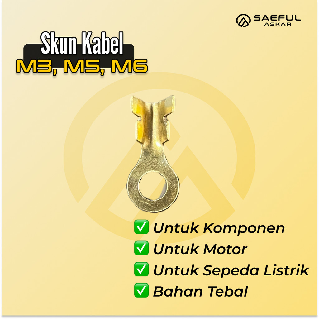 Jual Skun Aki Bulat M5 / Terminal Aki / Skun Kabel / Sekun Ring Tebal ...
