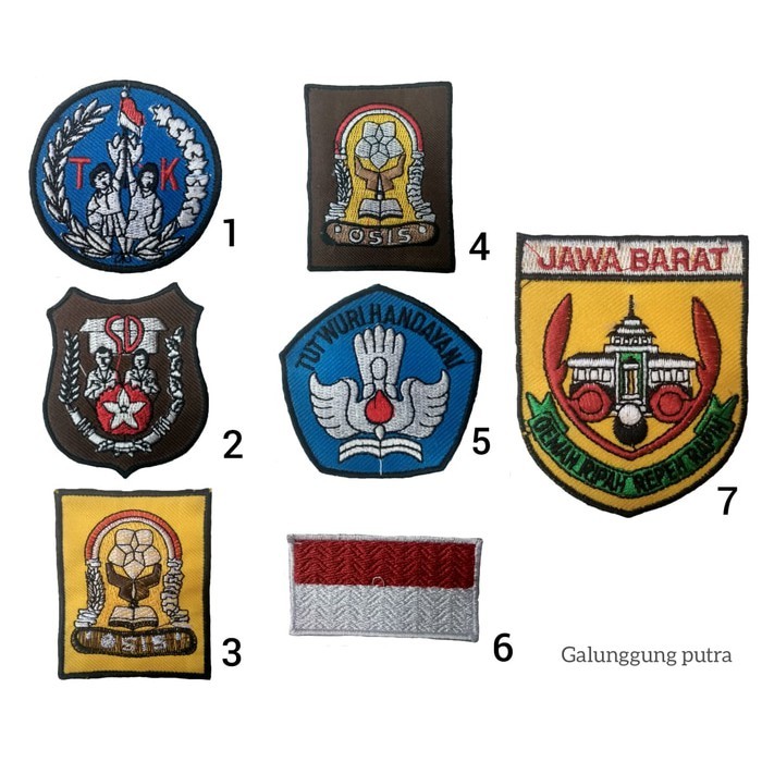 Jual Bordir Atribut Seragam Sekolah bordir komputer logo TK SD SMP SMA ...