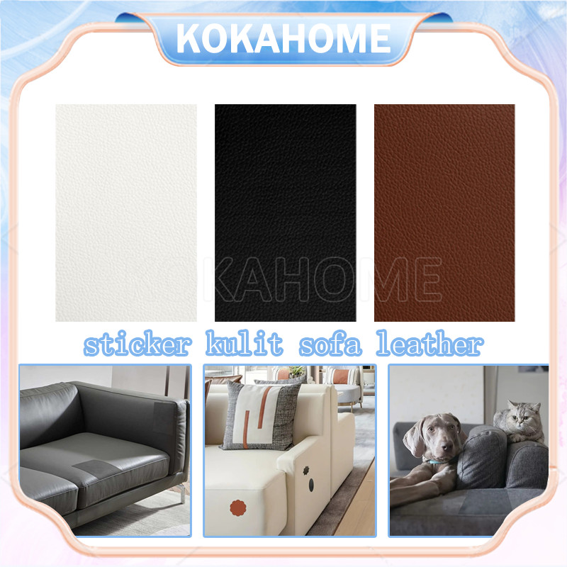 Jual stiker sofa/stiker kulit pengganti sofa/sticker kulit sofa leather ...
