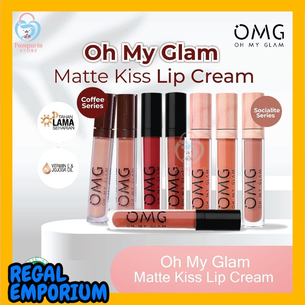 Jual [DAPATKAN] OMG Oh My Glam Matte Kiss Lip Cream / Mattelast Lip Cream New Upgrade / OMG ...