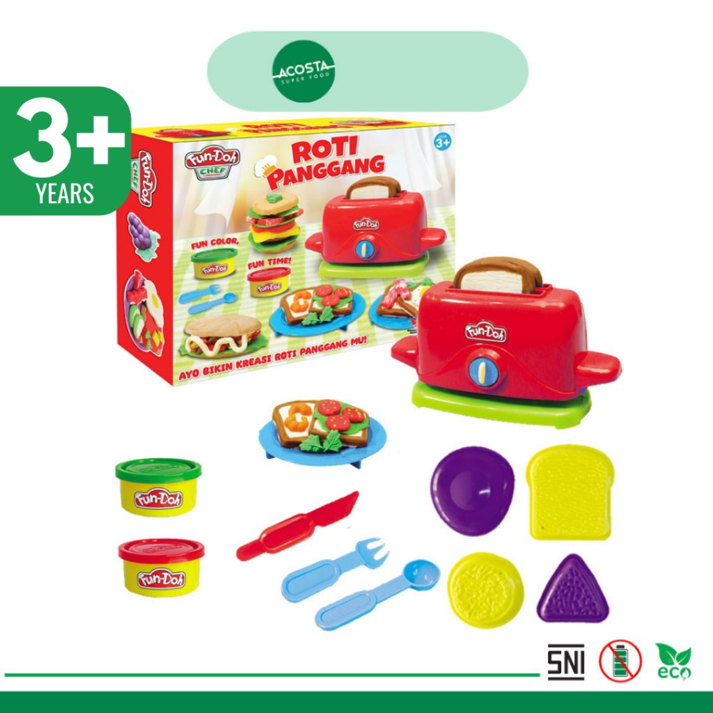Jual Fun-Doh Mainan Cetakan Plastisin Roti Panggang - Mainan Edukasi ...
