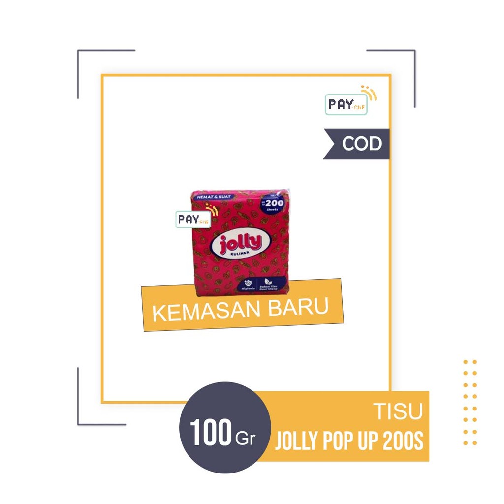 Jual Jolly Tisu Popup 200 sheet Tissue Jolly Pop Up 200s | Shopee Indonesia