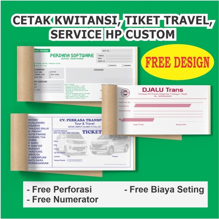 Jual KWITANSI - SURAT JALAN - INVOICE - TIKET TRAVEL - CUSTOM FREE ...
