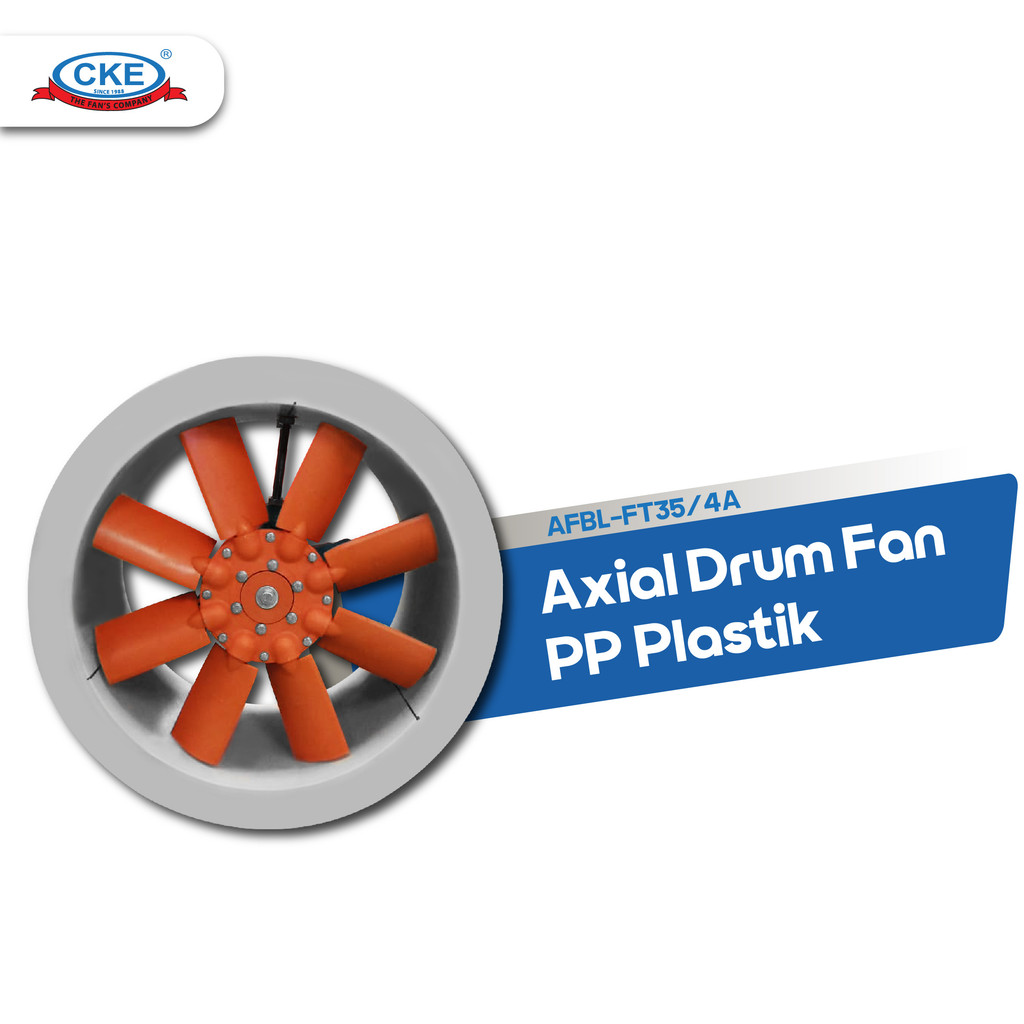 Jual Axial Drum Fan PP Plastik 1.5KW 380V 2850 RPM Axial Drum Blower ...
