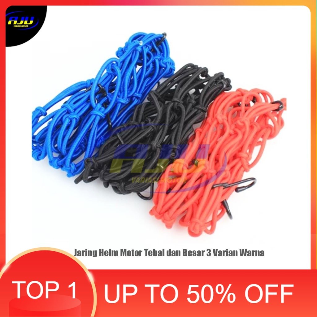 Jual Jaring Helm Motor Tebal dan Besar Jaring Barang Motor Multifungsi ...