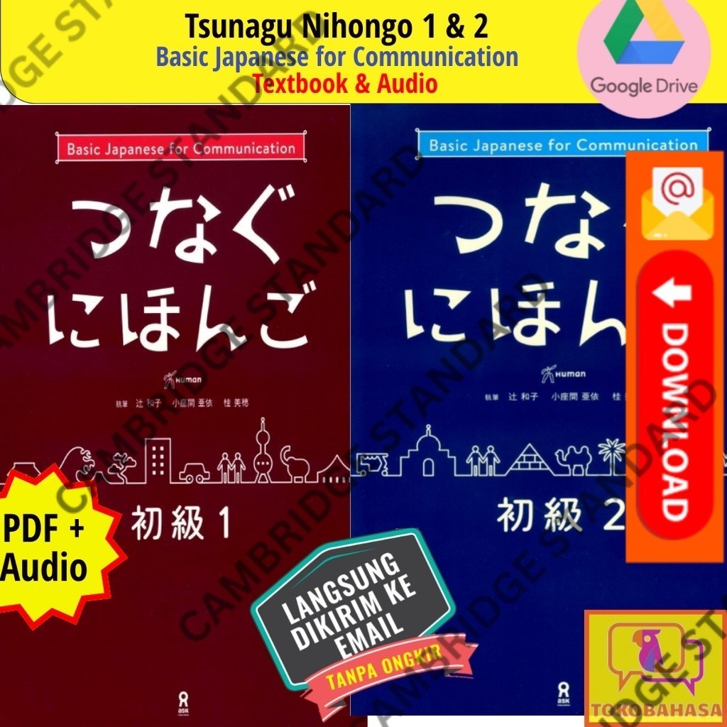 Jual BELI 3 BONUS 1 [file] Tsunagu Nihongo 1 & 2 | Basic Japanese for Communication | Textbook ...