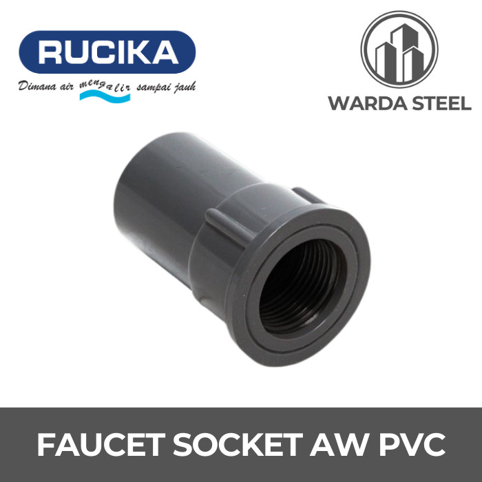 Jual Sock Drat Dalam AW 1/2" PVC RUCIKA - Faucet Socket Sok SDD 1/2 ...