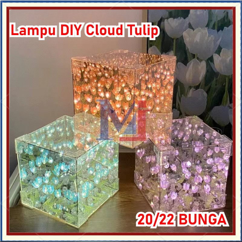 Jual 【COD】20 Bunga Tulip Lampu Lampu DIY Cloud Tulip Lampu Malam Led ...