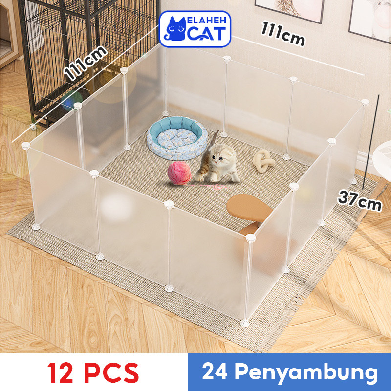 Jual Transparent 1 Set Kandang Kucing Anjing Pagar Kucing 6/8/10/12pcs ...