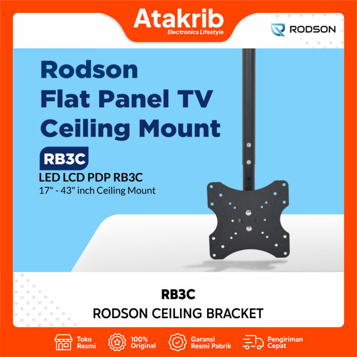 Jual RODSON CEILING BRACKET RB3C Bracket TV Gantung LED LCD 17 - 43 ...