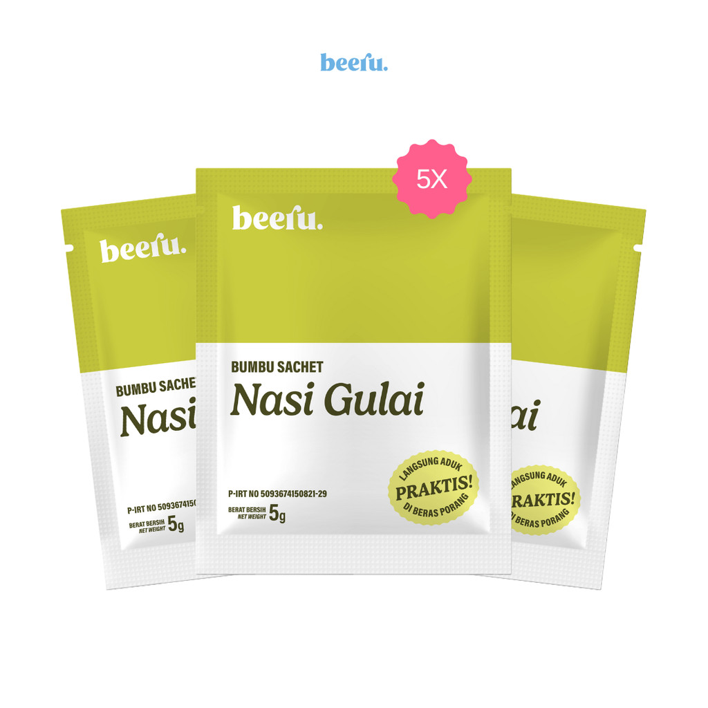 Jual Beeru Bumbu Sachet Beras Porang Rasa Nasi Gulai isi 5pcs | Shopee ...