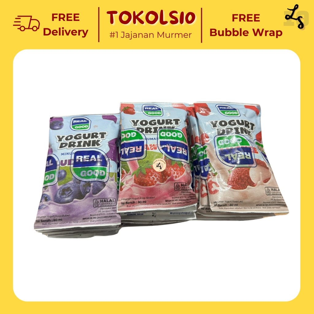Jual Yogurt Drink Real Good Rasa Stroberi/Leci/Blueberi 80ml | Shopee Indonesia