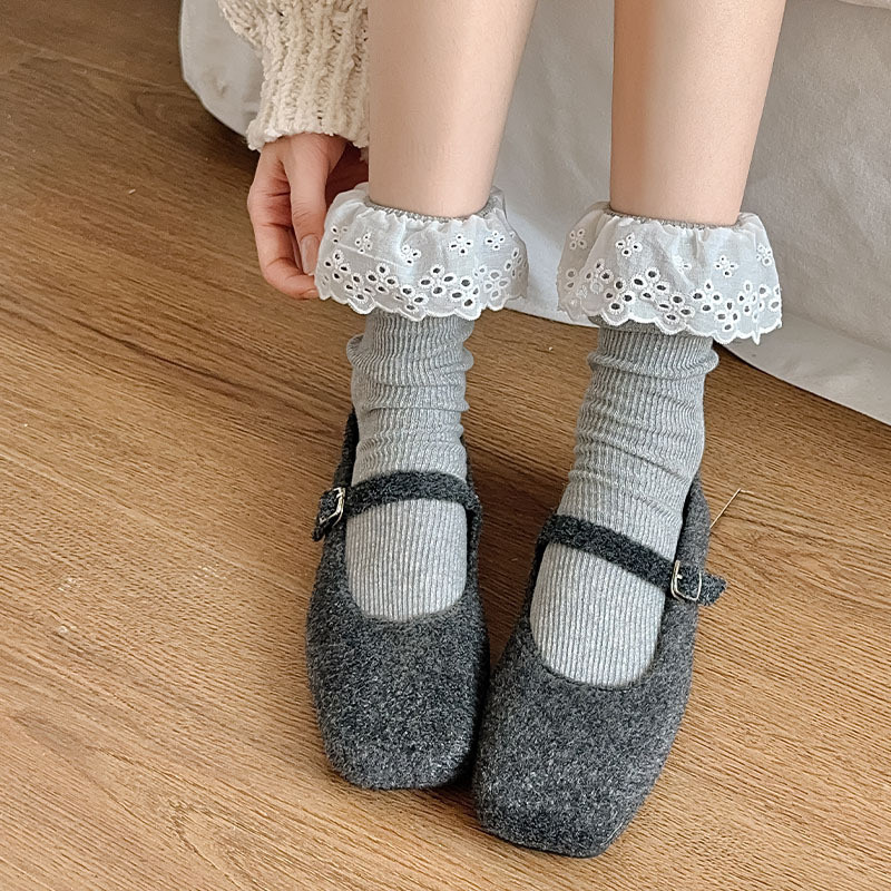 Jual Little Maple - Tempoe Jadoel Lace Korean Socks / Kaos Kaki Premium ...