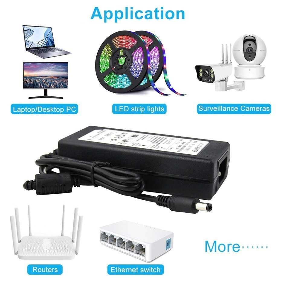 Jual Adaptor Daya Monitor CCTV Lampu Sorot Router DC 12V 8A / VBS ...