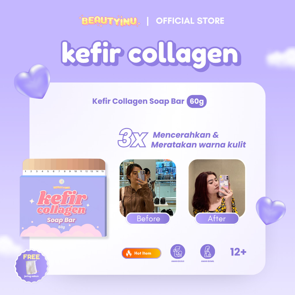 Jual Beautyinu Sabun Kefir Collagen Sabun Pemutih Badan 60gr | Shopee ...
