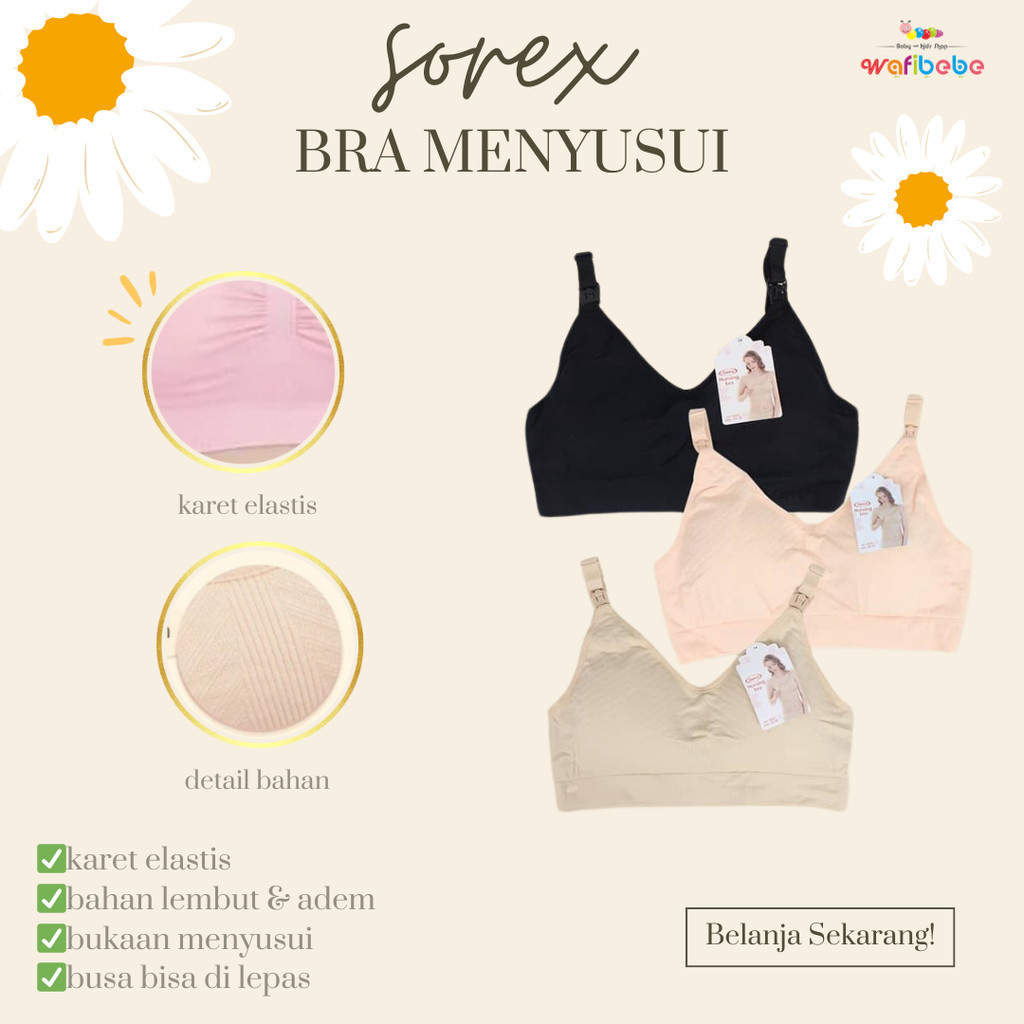 Jual Sorex BH Menyusui Nursing Bra Seamless Tanpa Kawat Busa Sedang ...