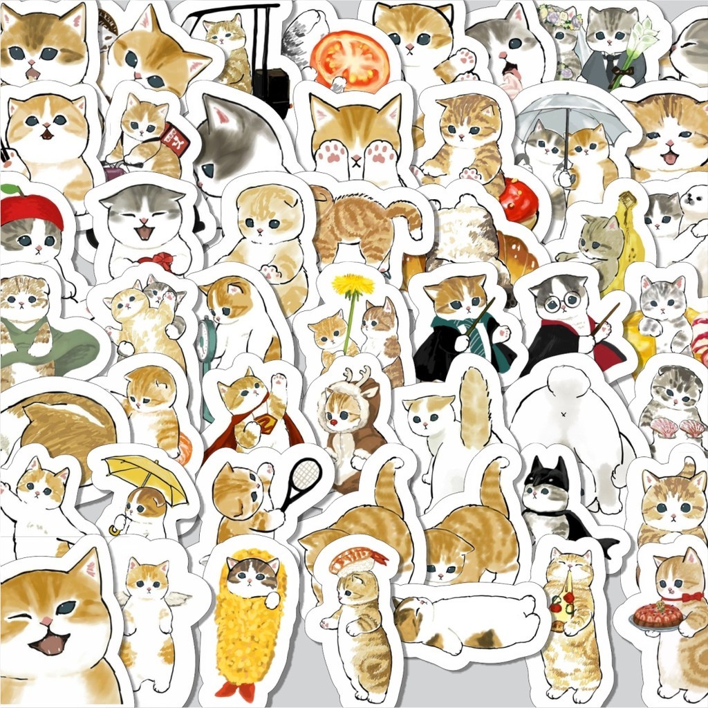 Jual Stiker Cutting Pack Stiker Kucing Mofusand Kitten Isi 100Pcs ...