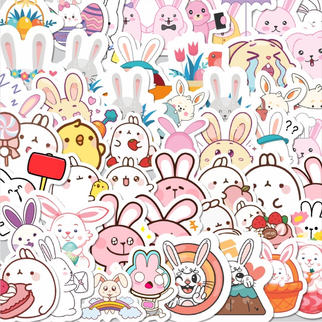Jual Stiker Cutting Pack Sticker Hewan Kelinci Isi 100Pcs Series ...