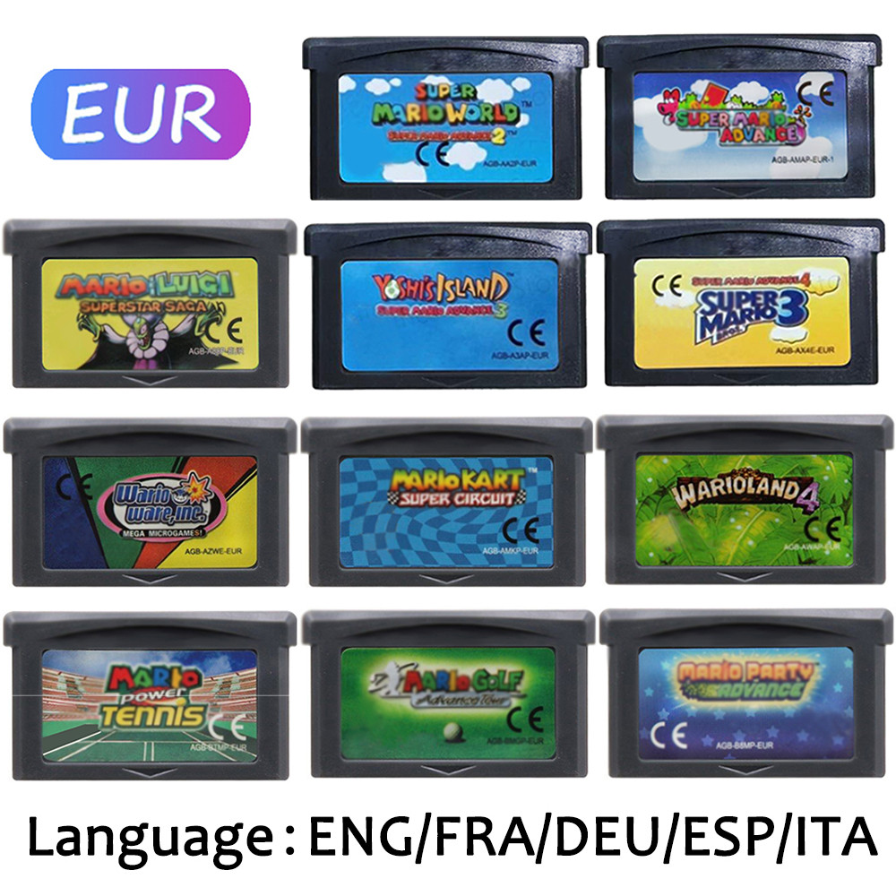 Jual GBA Game Cartridge 32 Bit Video Game Console Card Mario Series ...