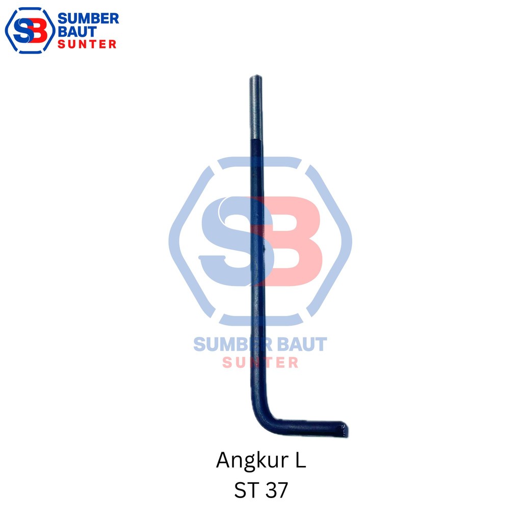 Jual Angkur L ST 37 Besi Beton - 5/8" x 50 cm x 10 cm ( M16 x 500 mm x ...