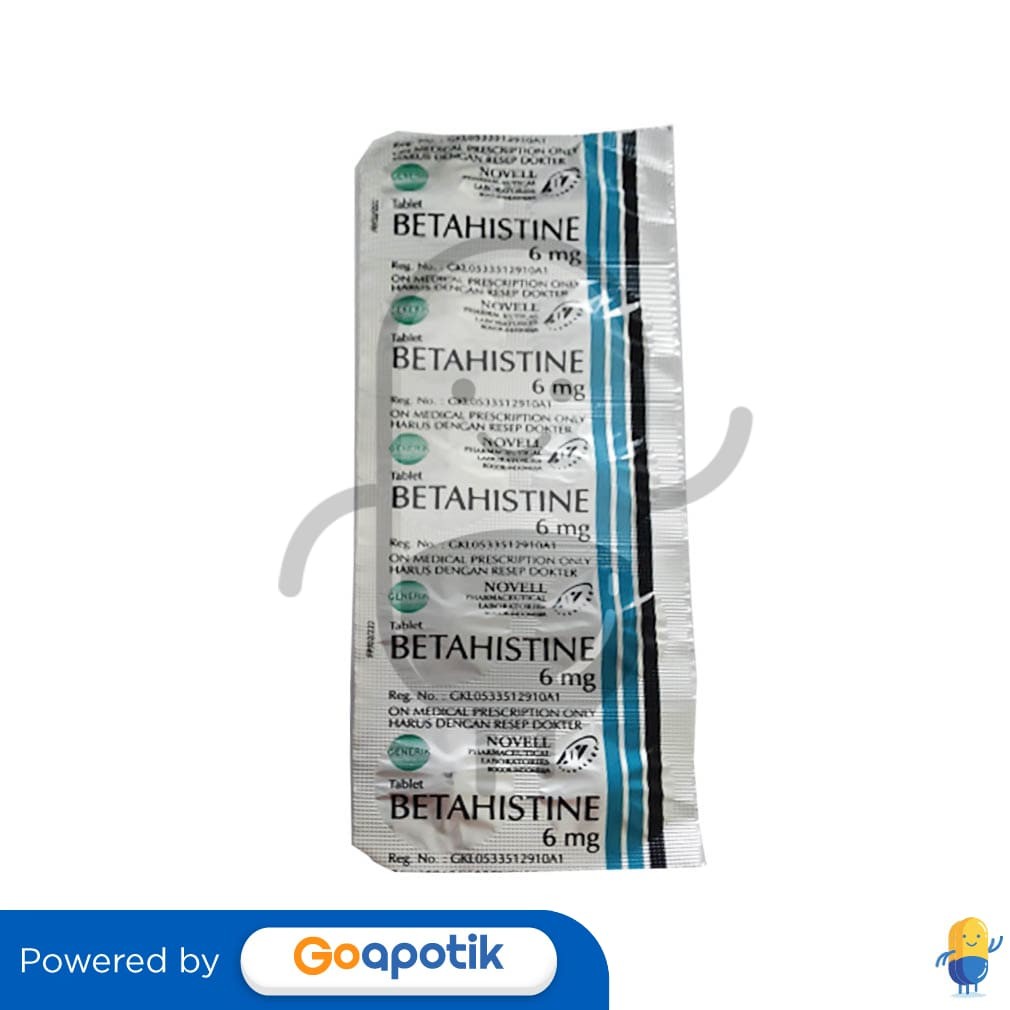 Jual Betahistine Novell 6 Mg Strip 10 Tablet | Shopee Indonesia