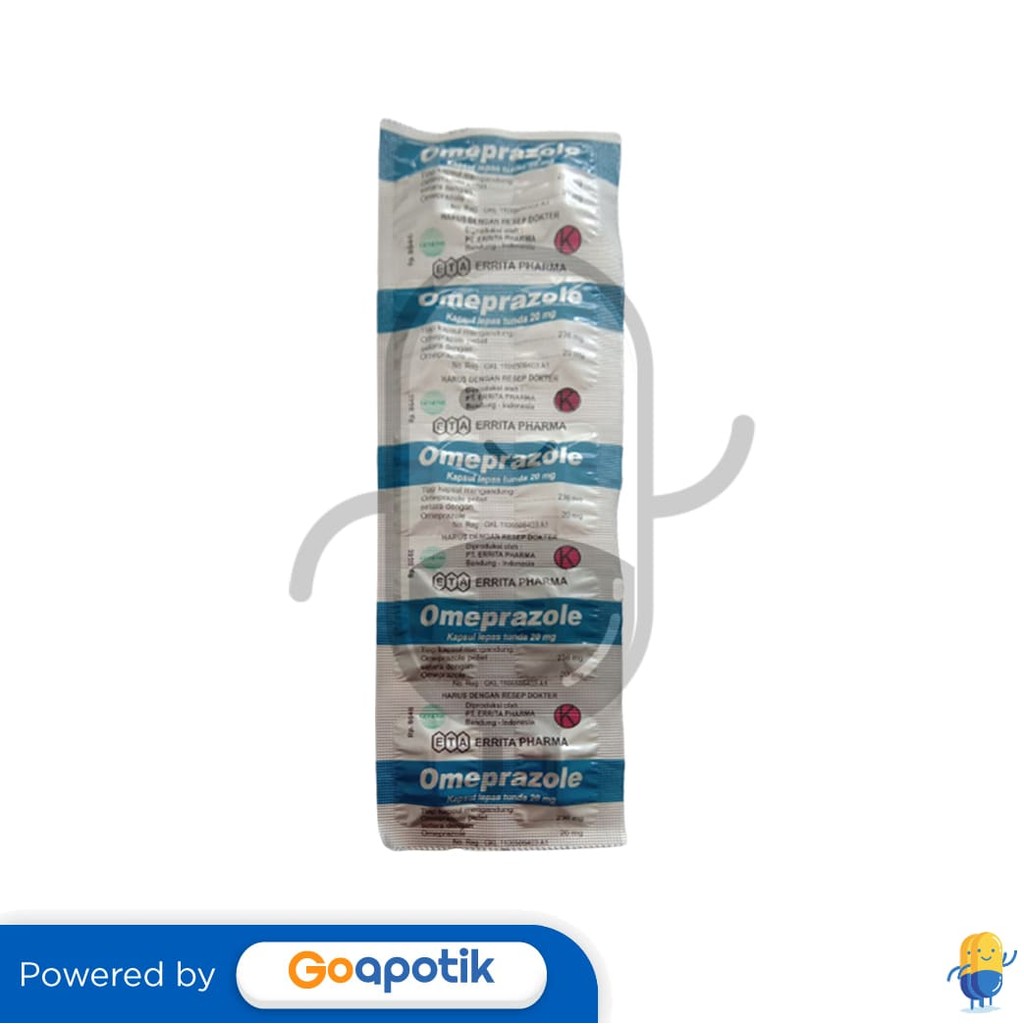 Jual Omeprazole Errita 20 Mg Strip 10 Kapsul | Shopee Indonesia