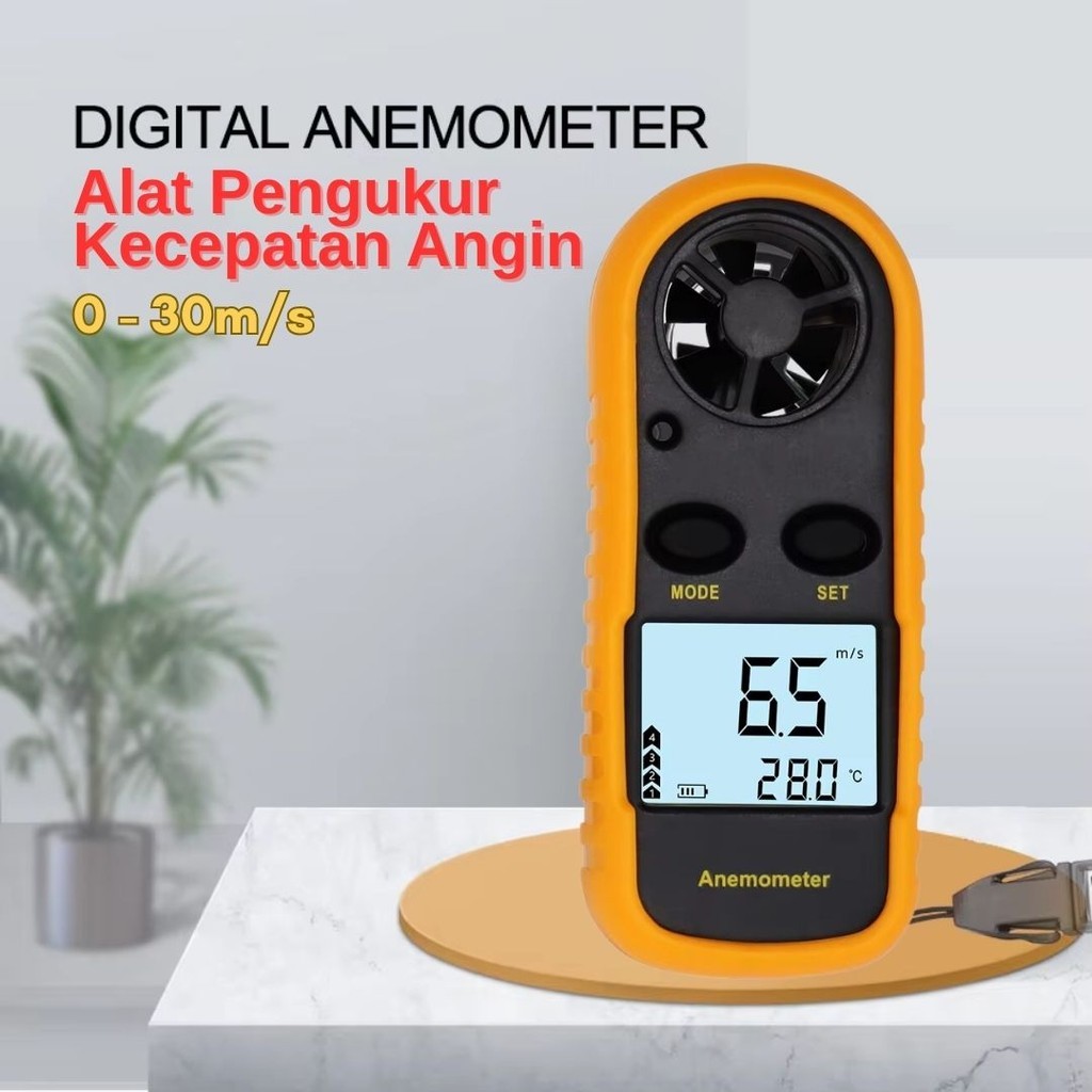 Jual TEAMOR Anemometer Alat Pengukur Kecepatan Angin Digital Wind ...