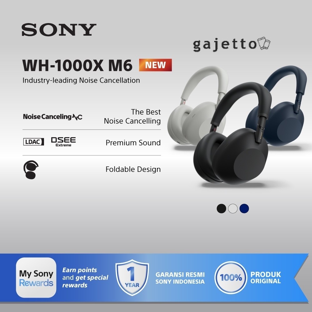 Jual SONY WH-1000XM6 Noise Cancelling Headphones / 1000XM6 / Sony XM6 ...