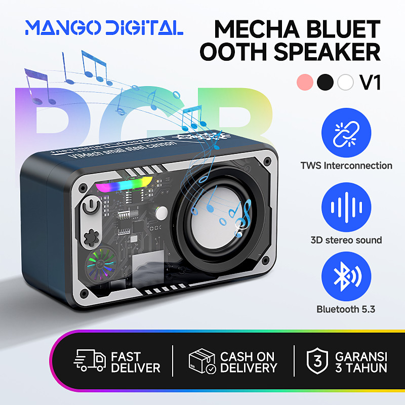 Jual Speaker mini subwoofer kartu SD nirkabel volume tinggi meriam baja kecil mecha audio ...