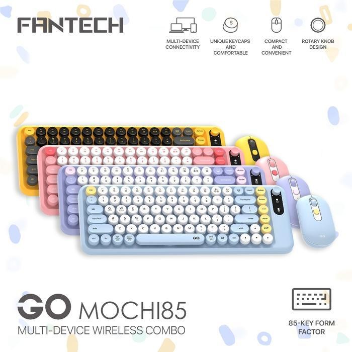 Jual Keyboard Mouse FANTECH GO MOCHI 85 WK898 COMBO Set Wireless ...