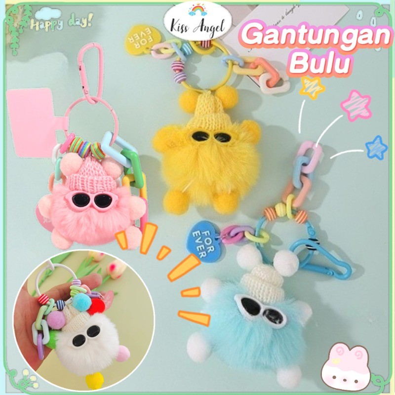 Jual Gantungan Kunci Boneka Kucing Lucu Bulu Soft Premium/Charm Tas ...
