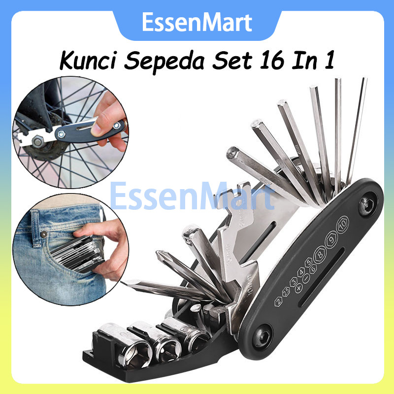 Jual Kunci Sepeda Set 16 In 1 / Tools 16in1 Kunci Obeng Mini ...