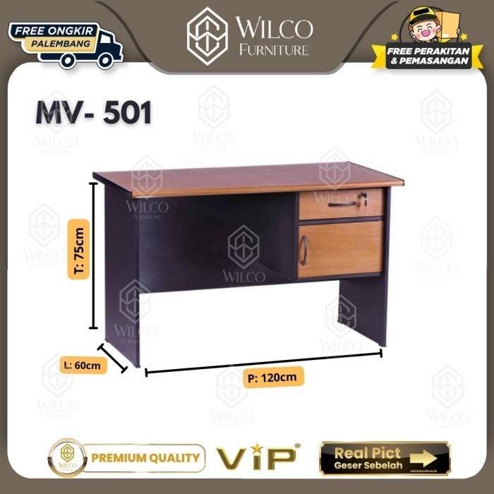 Jual Meja Kantor 1/2 Biro VIP MV-501 / Meja Kantor + Laci / Meja Tulis ...