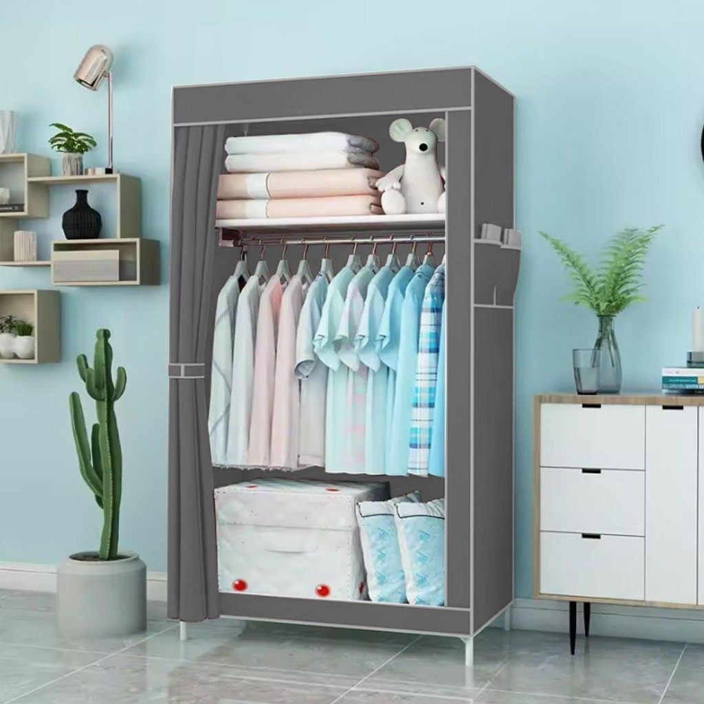 Jual Lemari Pakaian Portable Single Lemari Kain Portable Lemari Pakaian ...