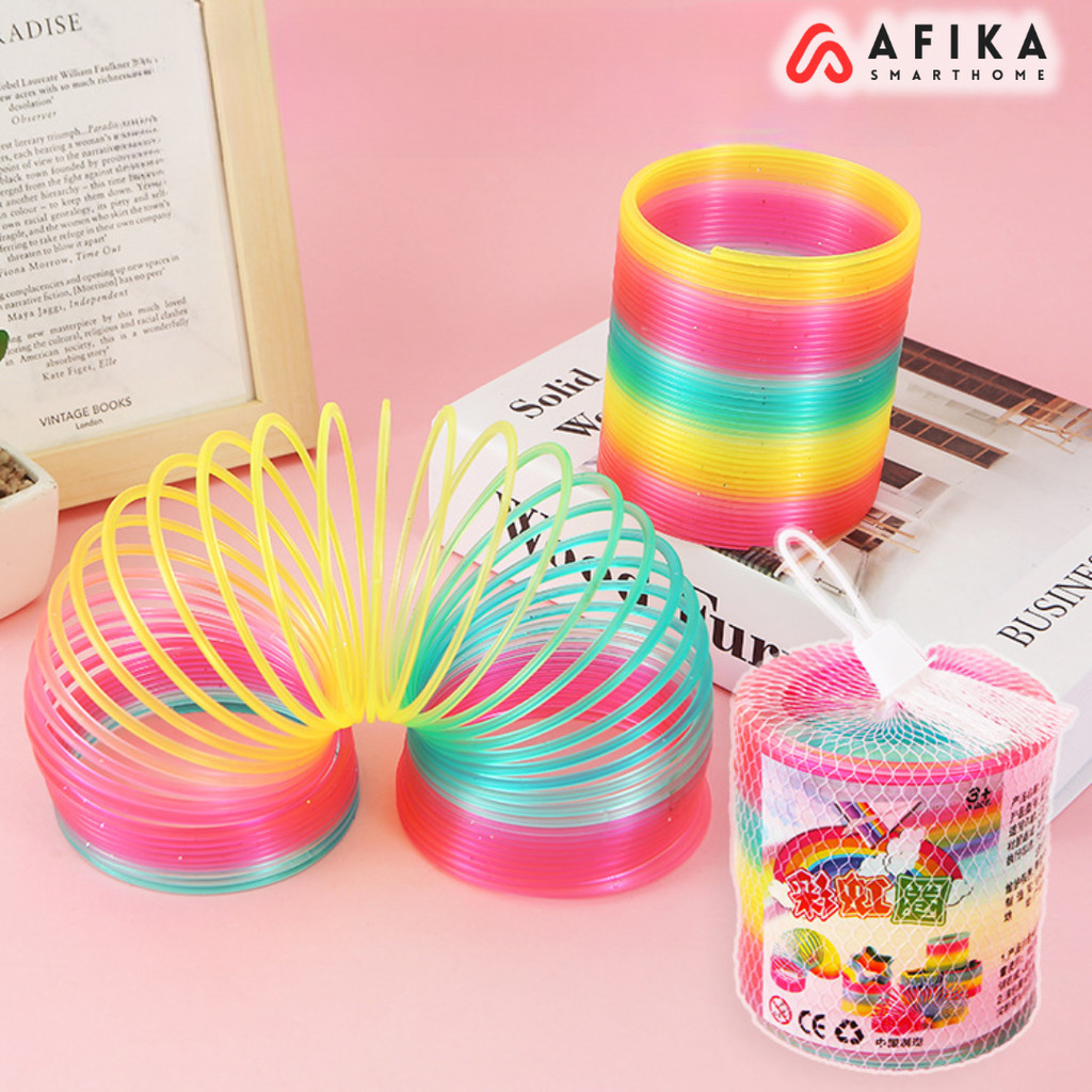 Jual Mainan Anak Per Pegas Spiral Rainbow Magic Spring / Per Pelangi ...
